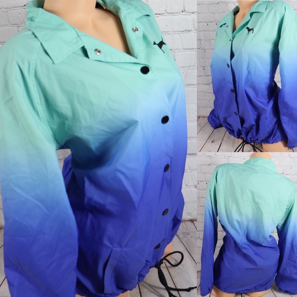 PINK Victoria's Secret | Jackets & Coats | Vs Pink Coaches Snap Front ...